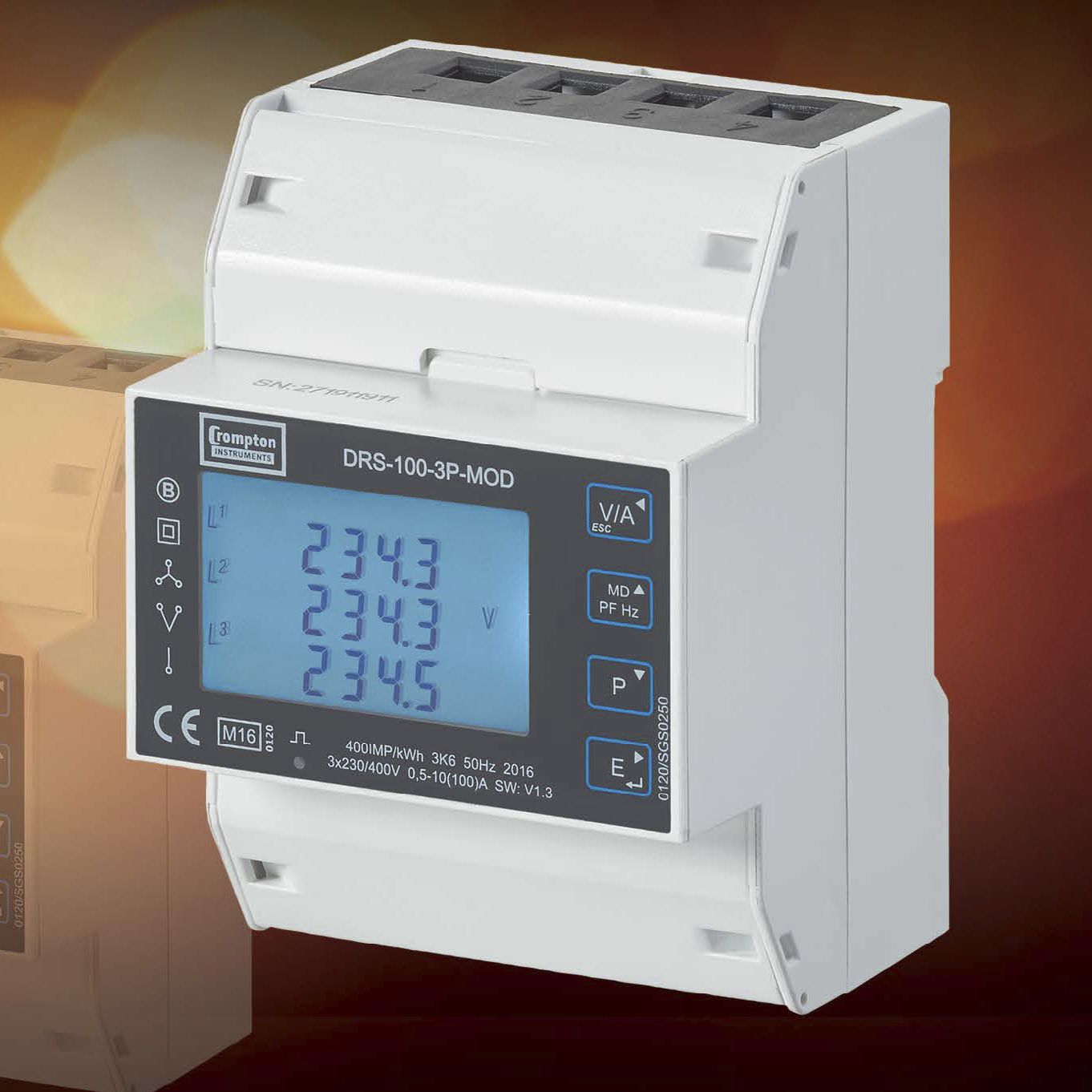 Contatore di energia elettrica trifase - DRS-100-3P - Crompton ...