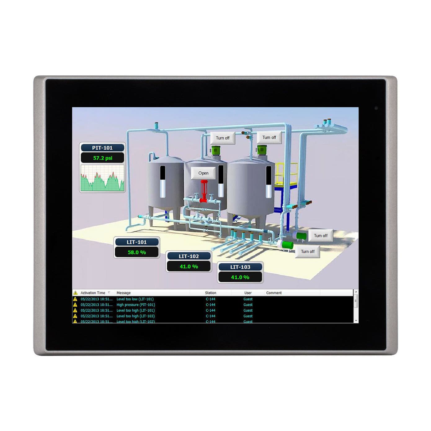 Panel PC TFT LCD - OMI6812B - Maple Systems - con touch screen ...