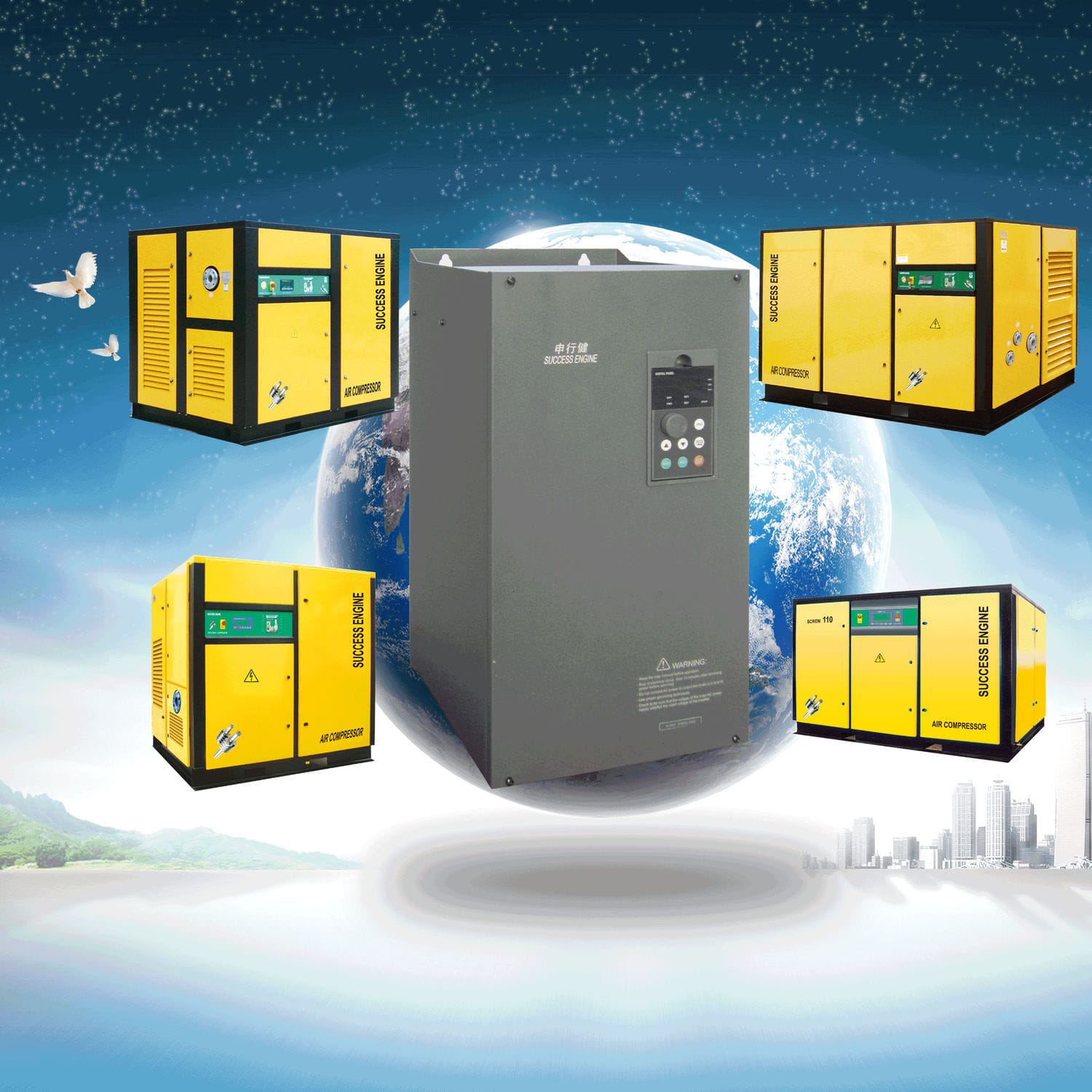 Compressore a vite - SE110A-SE315A - Shanghai Success Engine Compressor ...