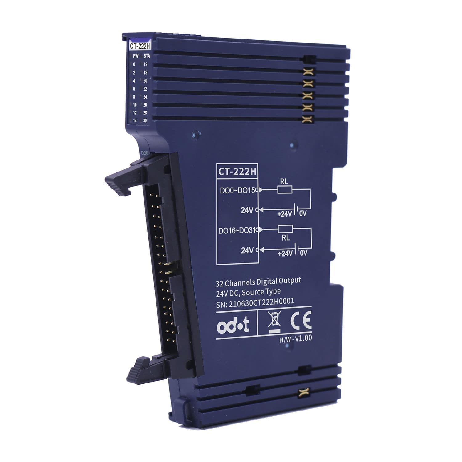 Modulo di uscita 32 uscite digitali - CT-222H - ODOT Automation - digitale / Modbus RTU / Modbus TCP