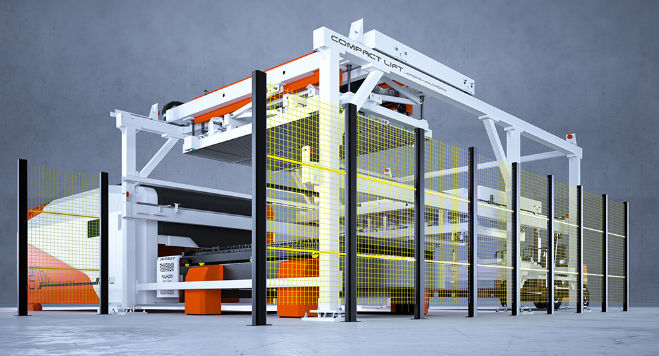 Sistema di carico e scarico per pallet - Compact Lift - Laser - di lastre / automatico