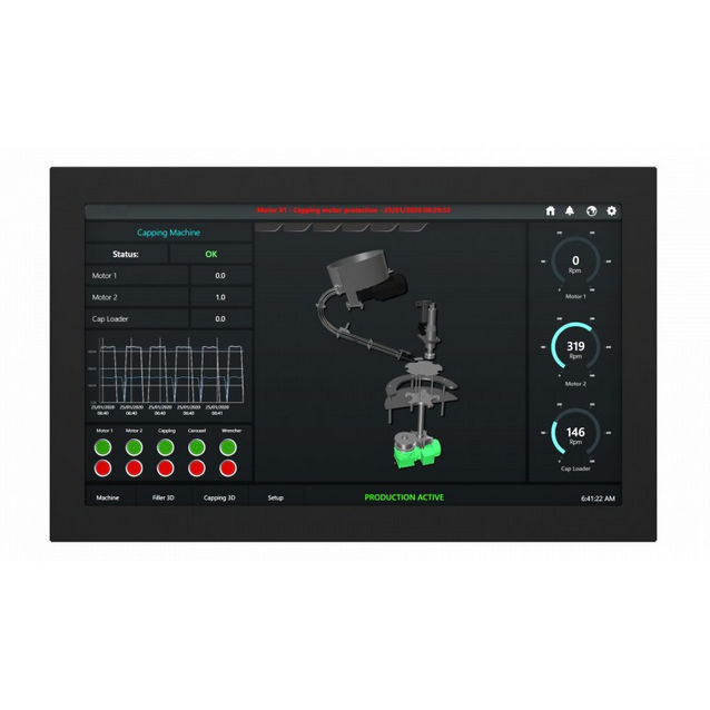 Monitor con touch screen resistivo a 5 fili - IMC-240X - INDATECH - con retroilluminazione a LED ...