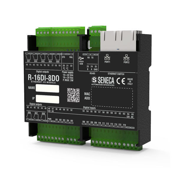 Modulo I/O ProfiNet - R-16DI-8DO-P - SENECA | AUTOMATION INTERFACES ...