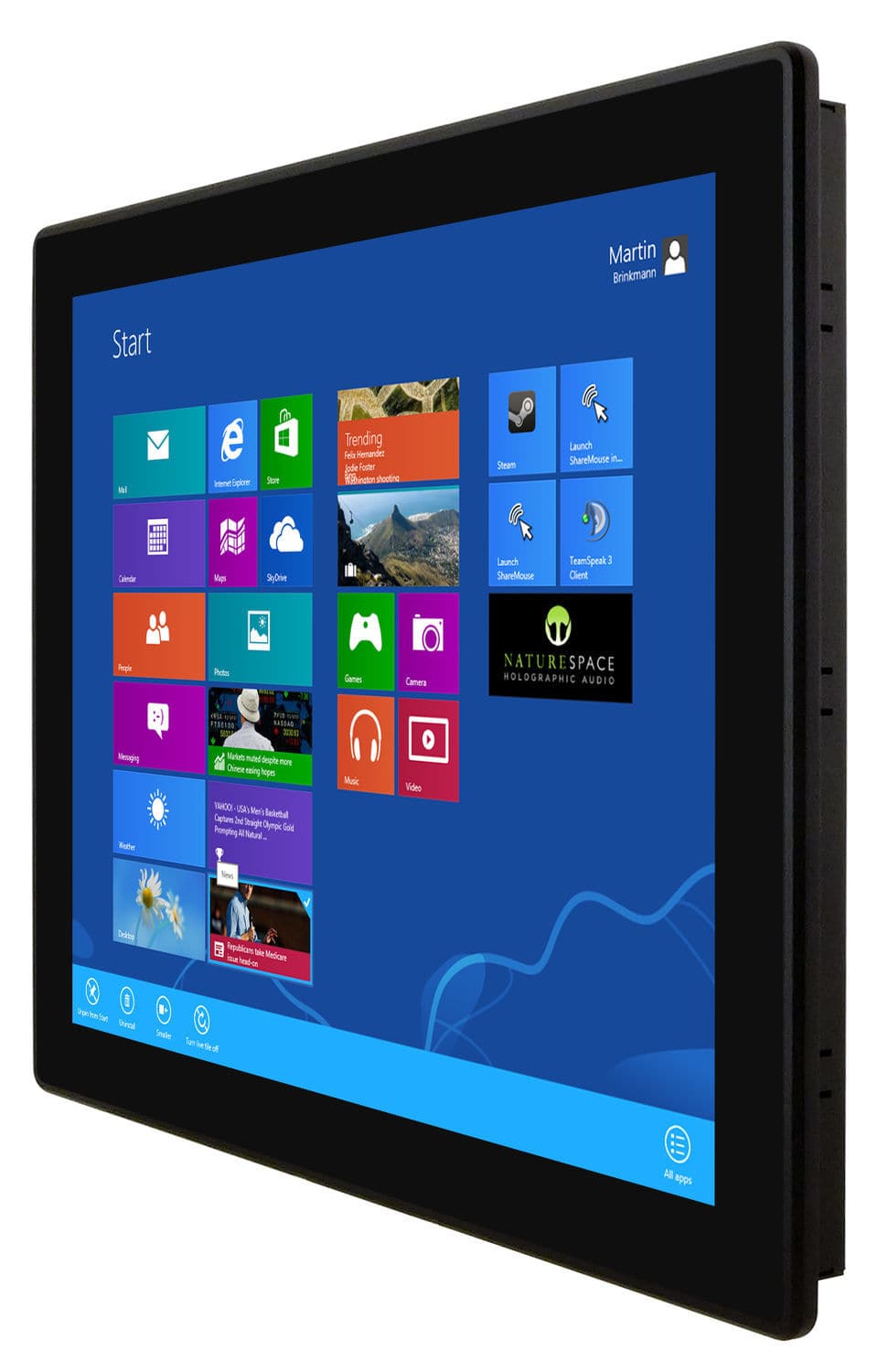 HMI con touch screen - R15IBWS-MHC3 - Winmate, Inc. - ad incastro / 1024 x 768 / Intel® Atom