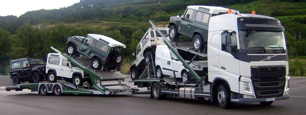 Rimorchio per auto - TALE - Lohr - a 3 assi / trainato