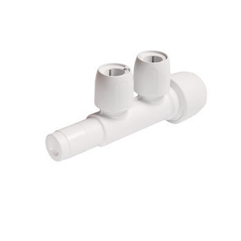 Manifold a 2 vie - HX88/22W - Wavin - in plastica / idraulico / per liquido