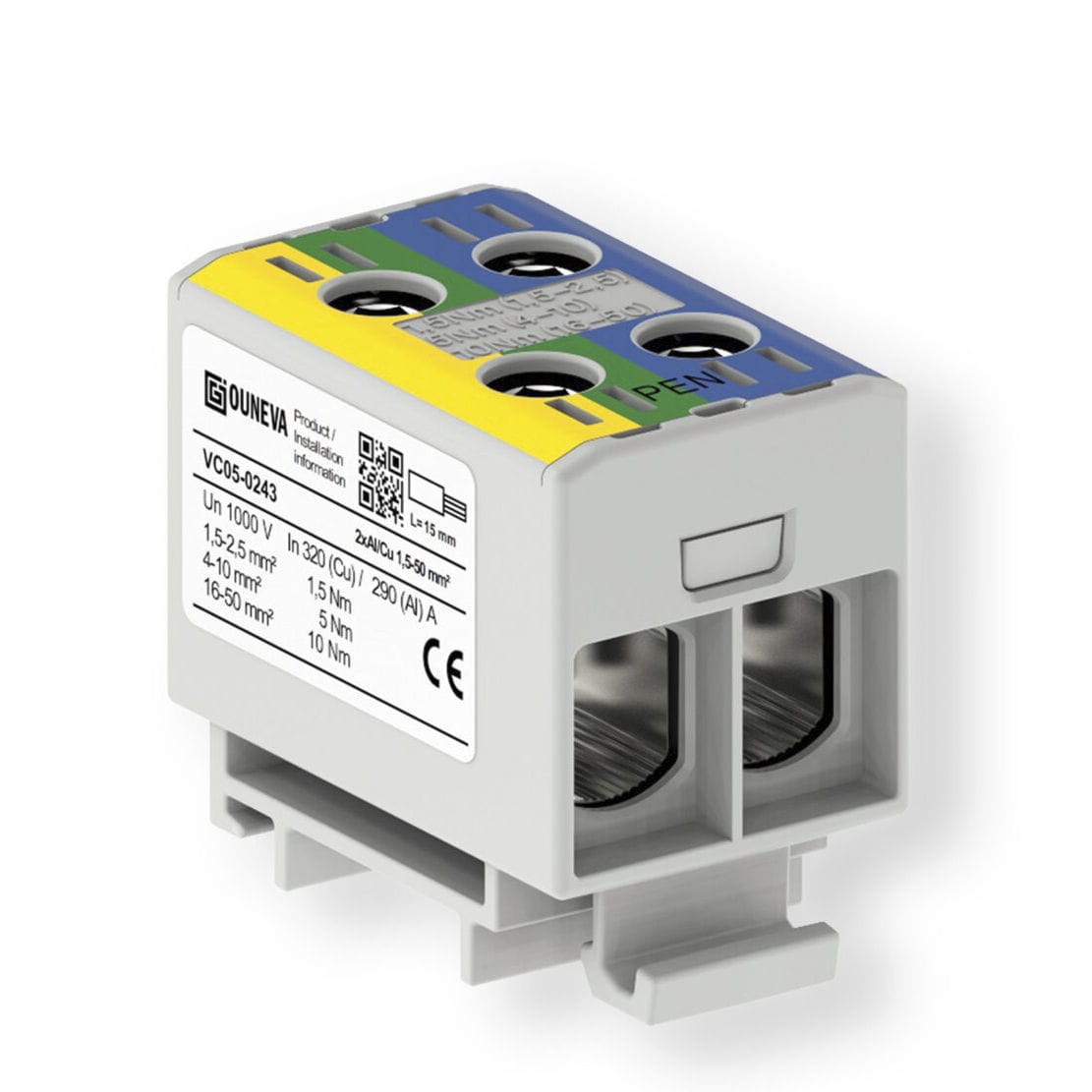 Morsetto componibile di potenza - VC05-0243 - ZELEC - su guida DIN ...