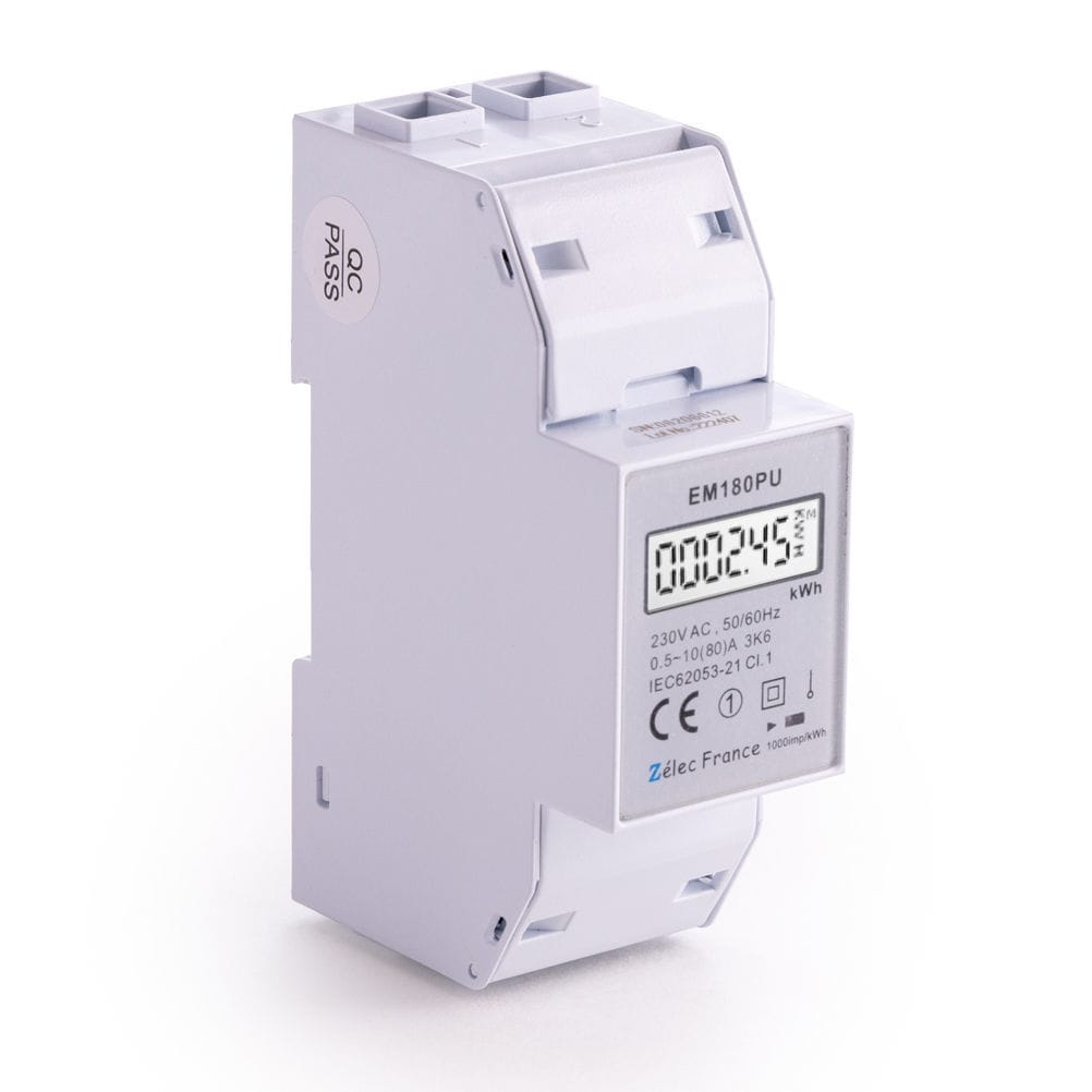Contatore di energia elettrica trifase - EM180PU - ZELEC - monofase ...