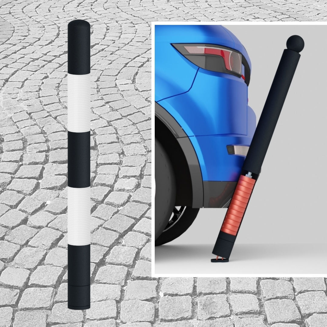 Colonnina per spazio pubblico - OLLI – Black - Saedi Srl