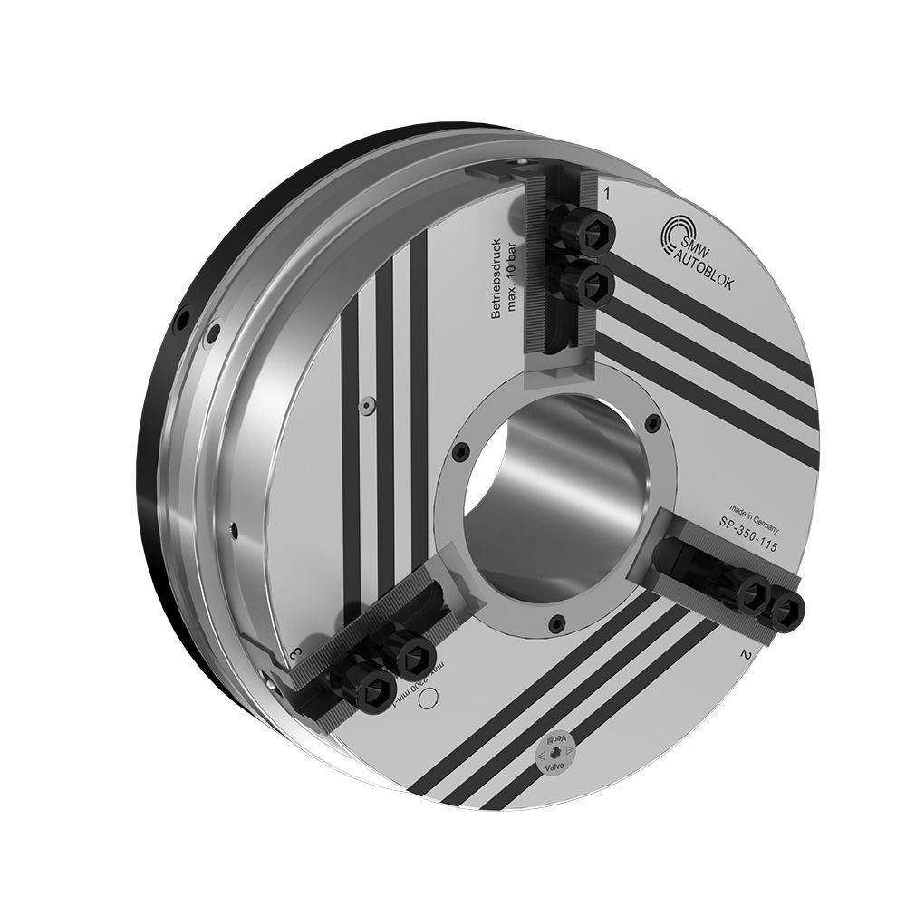 Mandrino di tornitura 3 ganasce - SP series - SMW AUTOBLOK - pneumatico / idraulico