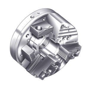 Mandrino automatico - HFKN series - SMW AUTOBLOK - 3 ganasce / con foro passante / di precisione