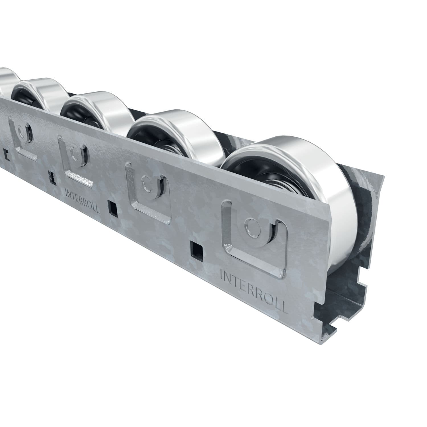 Guida - BU series - Interroll - in acciaio / a rulli / a rotelle