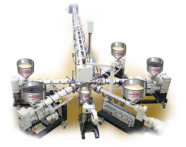 Linea di estrusione per tubi - Extrudex Kunststoffmaschinen GmbH - per termoplastici / 5 strati ...
