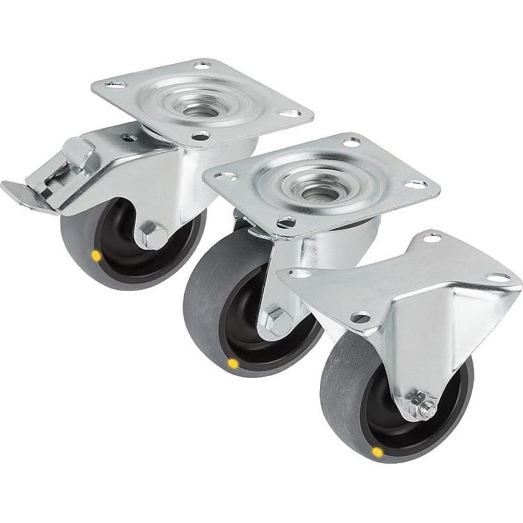 Ruota in gomma nera - 95016 - norelem - Éléments standard mécaniques ...