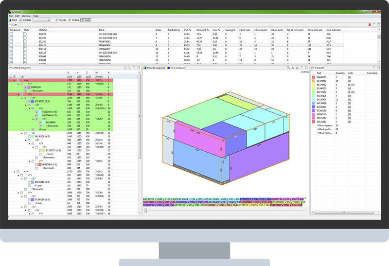 Software di nesting 3D - almaCube - ALMA - per soluzioni di taglio