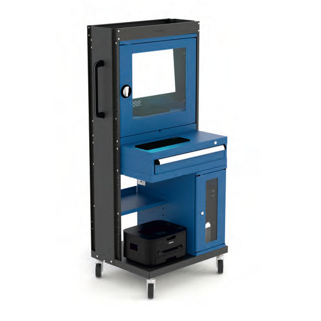 Armadio per materiale informatico con rotelle - 103 series - HECO ...