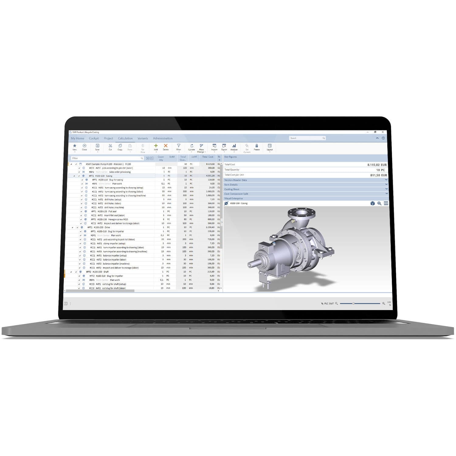 Software di interfaccia - SAP - di progettazione / di calcolo / di ERP