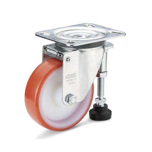 Ruota girevole - RLE-FF-N - ELESA - con piastra girevole / con perno ...