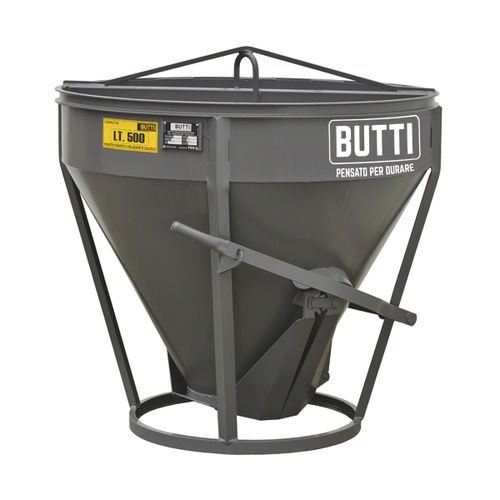 Benna per calcestruzzo conica - BUTTI - con fondo apribile / con ...
