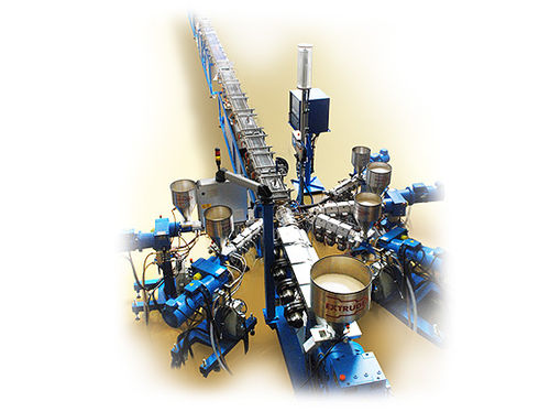 Linea di estrusione per tubi - Extrudex Kunststoffmaschinen GmbH - per PE / per EVOH / 5 strati